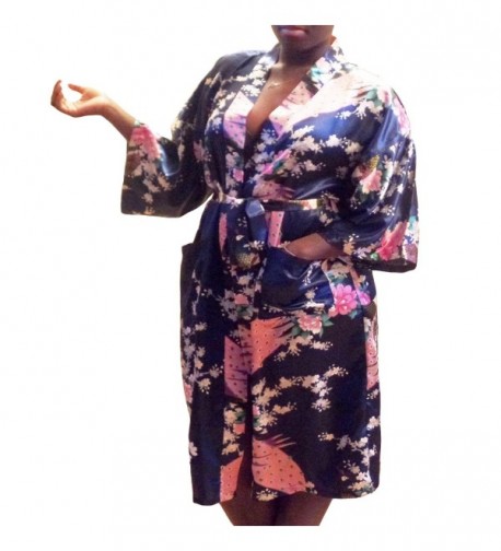 Floral Satin Womens Plus Size Robes Lightweight Sizes 20 38 Knee